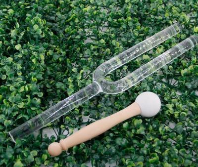 China High Purity Quartz Crystal Tuning Fork 16mm 400mm Full Diatonic Scale Custom Hertz for sale