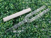 China High Purity Quartz Crystal Tuning Fork 16mm 400mm Full Diatonic Scale Custom Hertz for sale