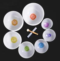China Lotus Chakra Quartz Crystal Singing Bowls 6-12 Inch Set for Sound Healing Therapy 440Hz for sale