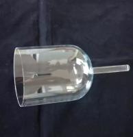 China Pellucid Crystal Singing Bowls 6-8 Inch for Sound Healing with Hollow Handle for sale