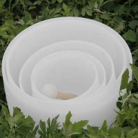 China Frosted Crystal Singing Bowl Set with Carrying Case 6-24 Inch Pure Quartz Chakra Tuned for sale