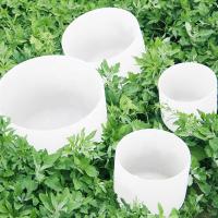 China Frosted Crystal Singing Bowl Set with Carrying Case 6-24 Inch Pure Quartz Chakra Tuned for sale