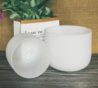 China 8 inch frosted quartz singing bowl hot size for sale