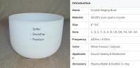 China Quartz Crystal Singing Bowls for sale