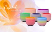China 8-14 Set Rainbow Crystal Singing Bowls 6-12 Inch 440Hz 432Hz Sound Healing with Carrying Bags for sale