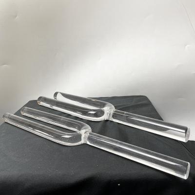 China Small Clear Quartz Crystal Tuning Fork 16mm Diameter 400mm Length for Sonic Healing for sale