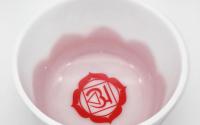China 8 Inch Lotus Chakra Frosted Quartz Crystal Singing Bowl 440Hz for Sound Healing Meditation Therapy for sale