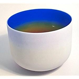 China Frosted Quartz Crystal Singing Bowl 8 Inch Heart Chakra F Note with Carrying Bag for sale