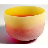 China Frosted Quartz Crystal Singing Bowl 8 Inch Heart Chakra F Note with Carrying Bag for sale