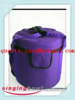 China White Frosted Crystal Singing Bowls 6-24 Inch with Carrying Case and Suede Mallet for Sound Therapy for sale