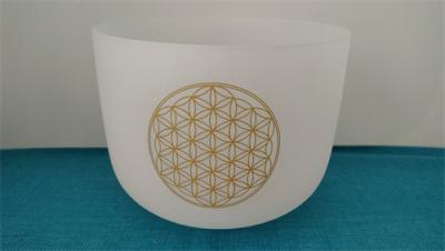 China Frosted Chakra Quartz Singing Bowl 6 to 24 Inch Pure Crystal Sound Healing for sale