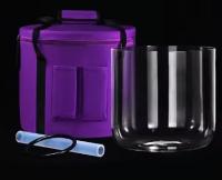 China Clear Crystal Singing Bowls with carrying bag and mallets for sale