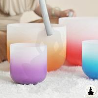 China Frosted Quartz Crystal Singing Bowl 6-24 Inch for Sound Therapy Healing for sale