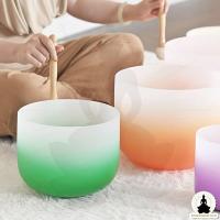 China Frosted Quartz Crystal Singing Bowl 6-24 Inch for Sound Therapy Healing for sale
