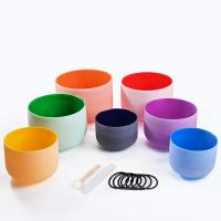 China Frosted Color Quartz Singing Bowls for Sound Healing 99.9% Pure 6-24 Inch for sale