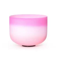 China Color Frosted Quartz Crystal Singing Bowl Set 8-14 Inch Pure 99.99% Silicon for Sound Healing for sale