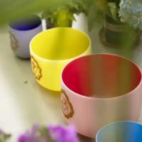 China Chakra color frosted singing bowl set 8-14'' for sale
