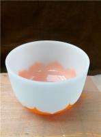 China Orange Chakra Lotus Quartz Crystal Singing Bowl 440Hz 8-14 Inch Set for Sound Healing for sale