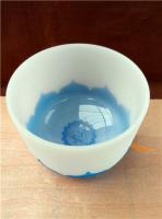 China 99.9% Pure Quartz Crystal Singing Bowl 10 inch 440Hz Lotus Chakra Design for Sound Healing for sale