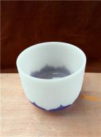 China Chakra Lotus Quartz Crystal Singing Bowl 9 inch A 440Hz for Sound Healing and Meditation for sale