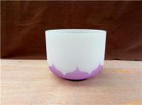 China 99.99% Pure Quartz Crystal Singing Bowl 8 inch 440Hz Lotus Chakra Healing for sale