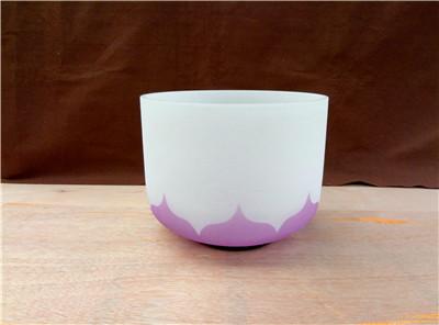 China 99.99% Pure Quartz Crystal Singing Bowl 8 inch 440Hz Lotus Chakra Healing for sale