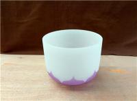 China 99.99% Pure Quartz Crystal Singing Bowl 8 inch 440Hz Lotus Chakra Healing for sale