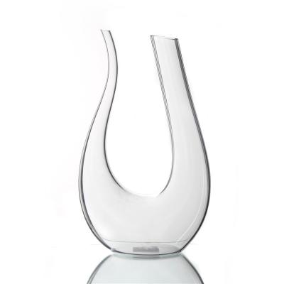China Custom Lead-Free Crystal Wine Glass Decanter 1000ml Handmade Blown 23cm for sale