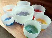 China 99.9% Pure Quartz Crystal Lotus Chakra Singing Bowls 440Hz 8-14 Inch Set for Healing for sale