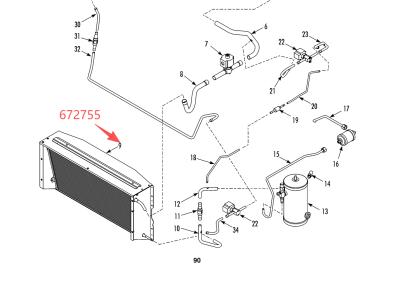 China THERMO KING  COIL - condenser/radiator Model 672755/ 3E72260G01 for T-series units T-600M T-800M T-1000M T-680Pro T-880Pro T-1080PRO aftermarket parts for sale