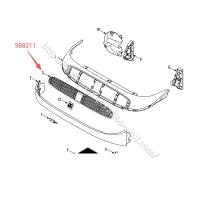 China 988211 THERMO KING refrigeration unit front black grill upper cover LOGO front available for T-600/680/800/880/900/980/Pro&M&R for sale