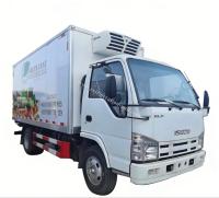 China Isuzu 100p Japan Brand Truck chassis with 4.1 meters length refrigerated box with THERMO KING refrigeration units RV380V  4X2 Mini 3tons 2 Ton Freezer Refrigerated Truck for sale