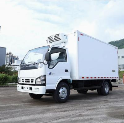 China ISUZU QINGLING 600P 6 wheeler 3 tons Refrigerated Van with THERMO KING refrigeration unit RV380 model for sale