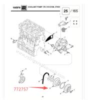 China 772757 THERMO KING engine model TK370/TK376/TK486 water pump V pulley alternative parts for sale