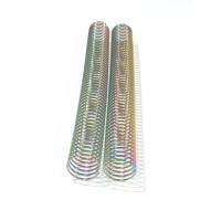 China Rainbow Single Loop Electroplated Metal Spiral Coils For Bookbinding for sale