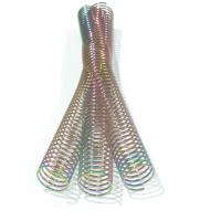 China Rainbow Single Loop Electroplated Metal Spiral Coils For Bookbinding for sale