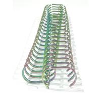 China Rainbow Metal Spiral Coil , Electroplating Book binding Wires for sale