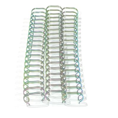 China Rainbow Double Metal Spiral Binding Wire With Electroplating for sale