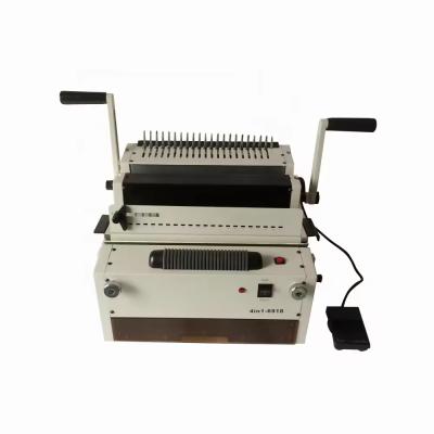 China Electric Desktop 4 In 1 Punching Machine And Spiral Wire Coil Comb Binding Machine Equipment for sale