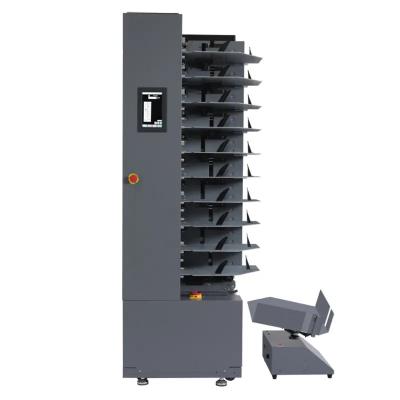 China 10 Trays Air Suction Automatic Paper Sheet Book Booklet Gathering Machine Equipment for sale