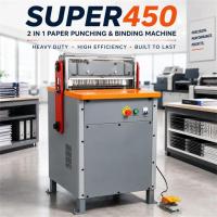 China Super450 Heavy-duty Binding Machine Automatic Punching Machine Hanging Ring Binding Machine for Calendar Notebook Puncher for sale