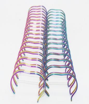 China Mixed Seven Color Electroplated Metal Double Loop Wire O for sale