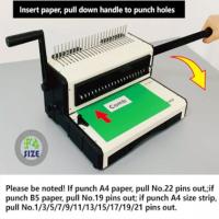 China 6.5mm Desktop Plastic Comb Binding Machine For 500 Sheets Document for sale