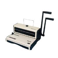 China Desktop A3 Paper Twin Ring Wire Binding Machine with 8.47mm Pitch for sale