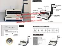 China Desktop A3 Paper Twin Ring Wire Binding Machine with 8.47mm Pitch for sale