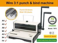China 8.47mm Pitch Steel Wire Binding Machine For LTR Paper for sale