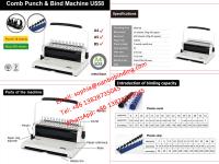 China 500 Sheets Notebook Comb Binding Machine With 14.3mm Pitch for sale
