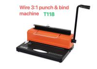 China Desktop A4 Paper 14.3mm Wire Punching And Binding Machine For Office for sale