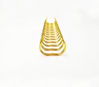 China Electroplating 7/8'' Double Loop Binding Wire Rings Yellow Color for sale