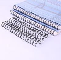 China Book Binding 1/2'' Metal Spiral Wire , 23 Loops Double Wire Ring for sale